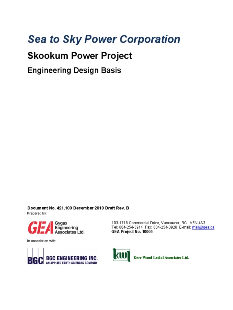 Engineering Design Basis GA | PDF | Valve | River