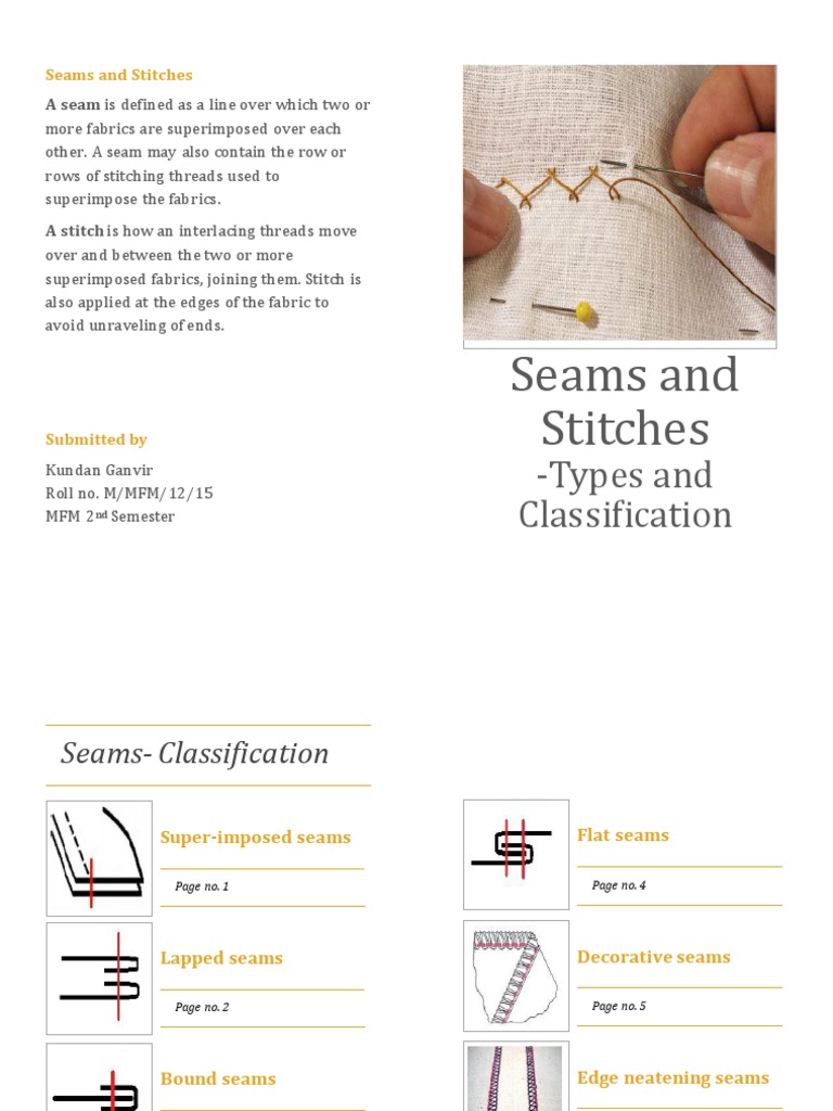 Seams and Stitches | PDF | Seam (Sewing) | Textile Arts