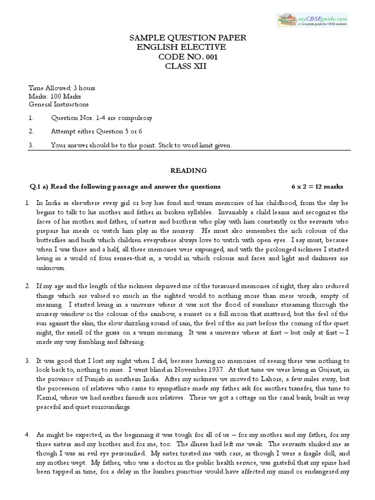 cbse-class-12-english-elective-sample-paper-for-2014-reading
