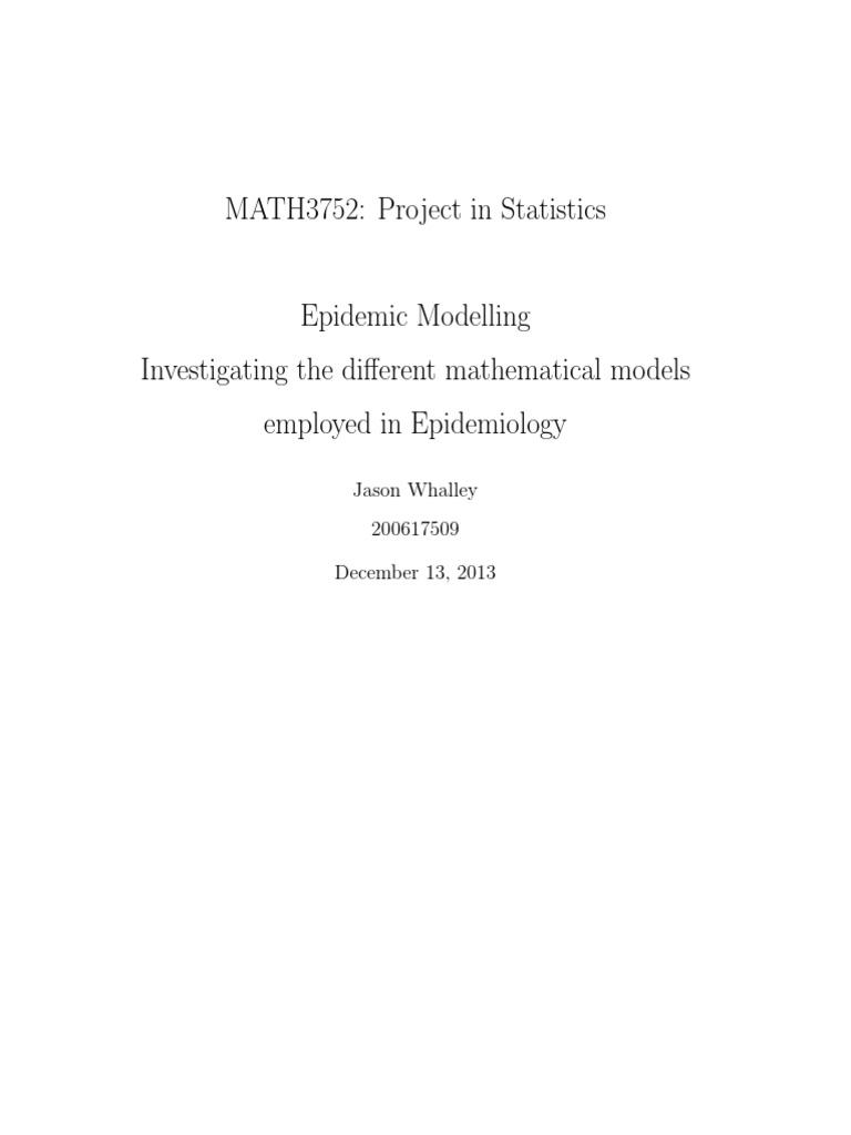 Epidemic Modelling | PDF | Infection | Stochastic Process