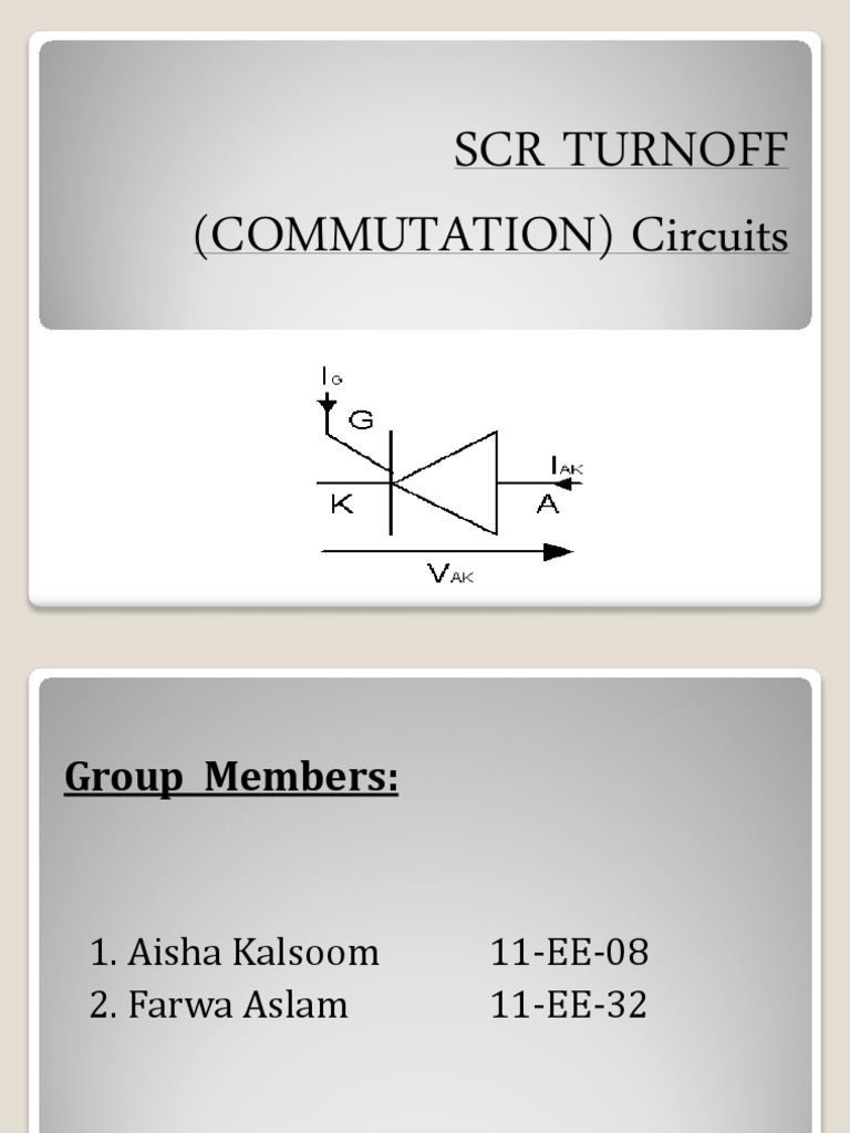 SCR Turnoff (Commutation) Circuits | PDF | Capacitor | Electrical ...