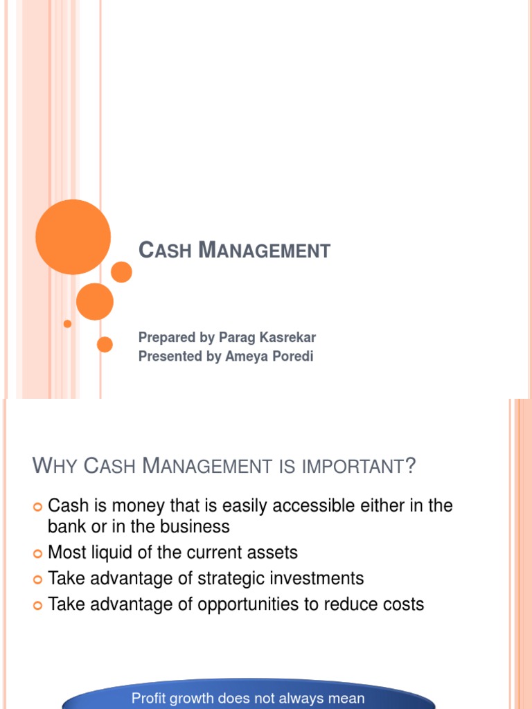 Effective Cash Management Strategies | PDF | Profit (Accounting) | Banks