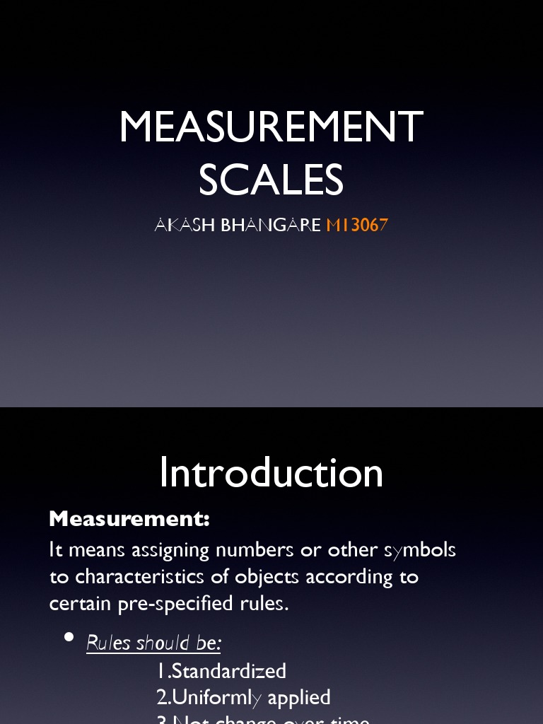 Measurement Scales in Research Methodology | PDF | Level Of Measurement ...