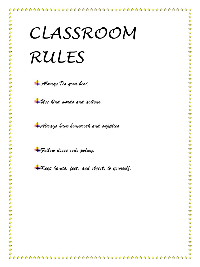Essential Classroom Rules for Students | PDF | Career & Growth ...