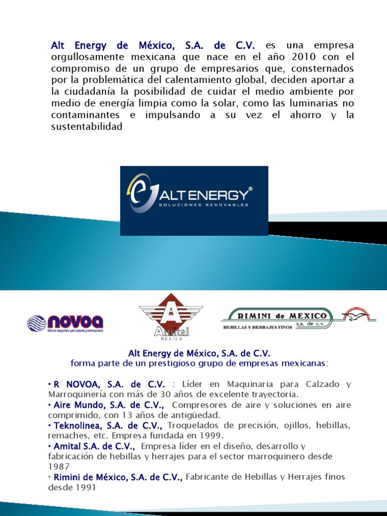 Alt Energy de Mexico - 02 - 14 | PDF | Diodo emisor de luz | Encendiendo