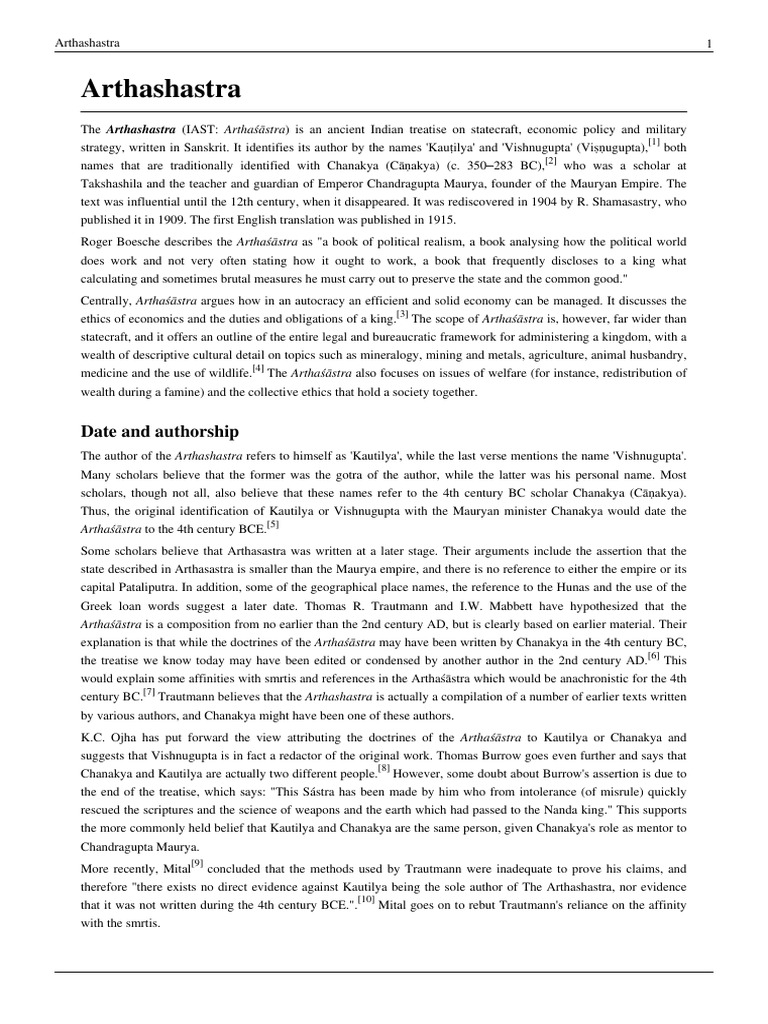 Arthashastra: Date and Authorship | PDF | Religion And Belief | Science