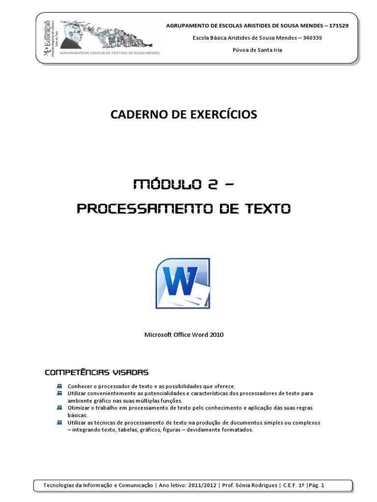 Exercícios Módulo2 CEF | PDF | Vírus de computador | Processador de texto