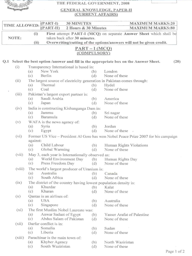 General Knowledge | PDF