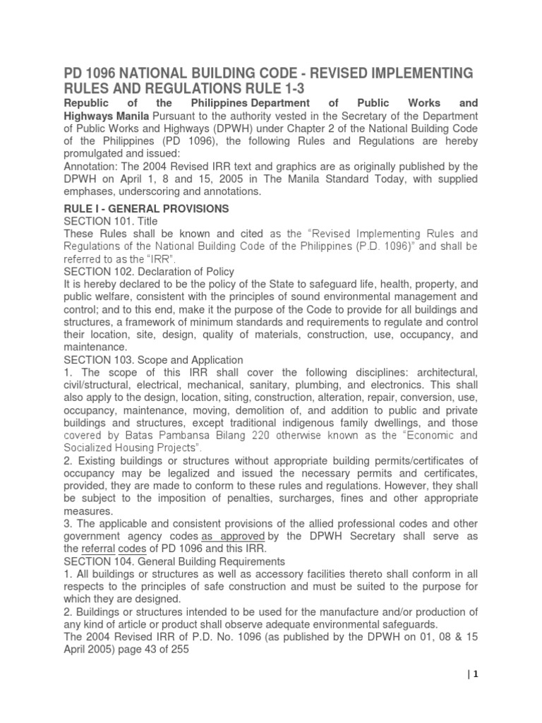 National Building Code of the Philippines | Building Code | Demolition