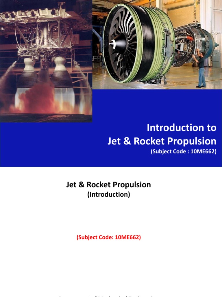 Introduction To Jet & Rocket Propulsion: (Subject Code: 10ME662) | PDF ...