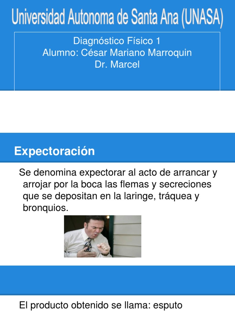 Expectoracion | PDF | Tos | Enfermedades respiratorias