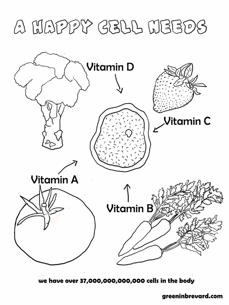 Happy Cell Needs Coloring Page | PDF
