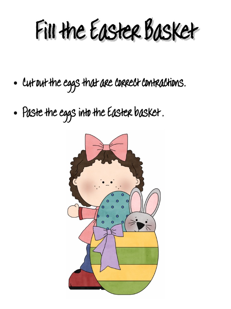 Easter Basket Contraction Activity | PDF | Home & Garden | Self-Improvement