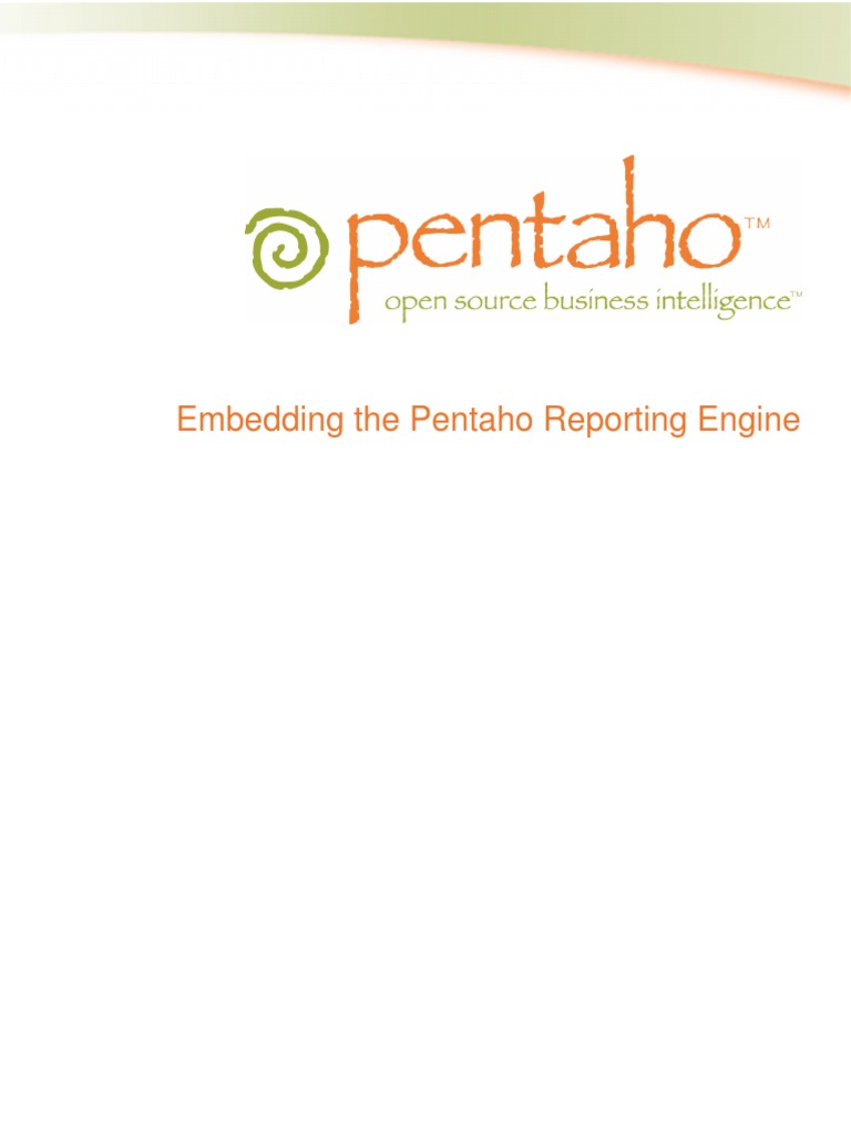 Embedding Pentaho Reporting Engine | PDF | Java (Programming Language ...