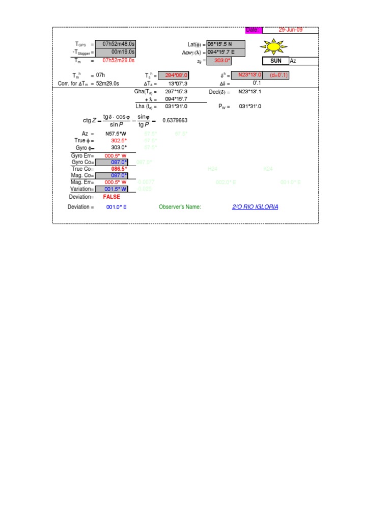 Gyro Error | PDF | Navigation | Geography