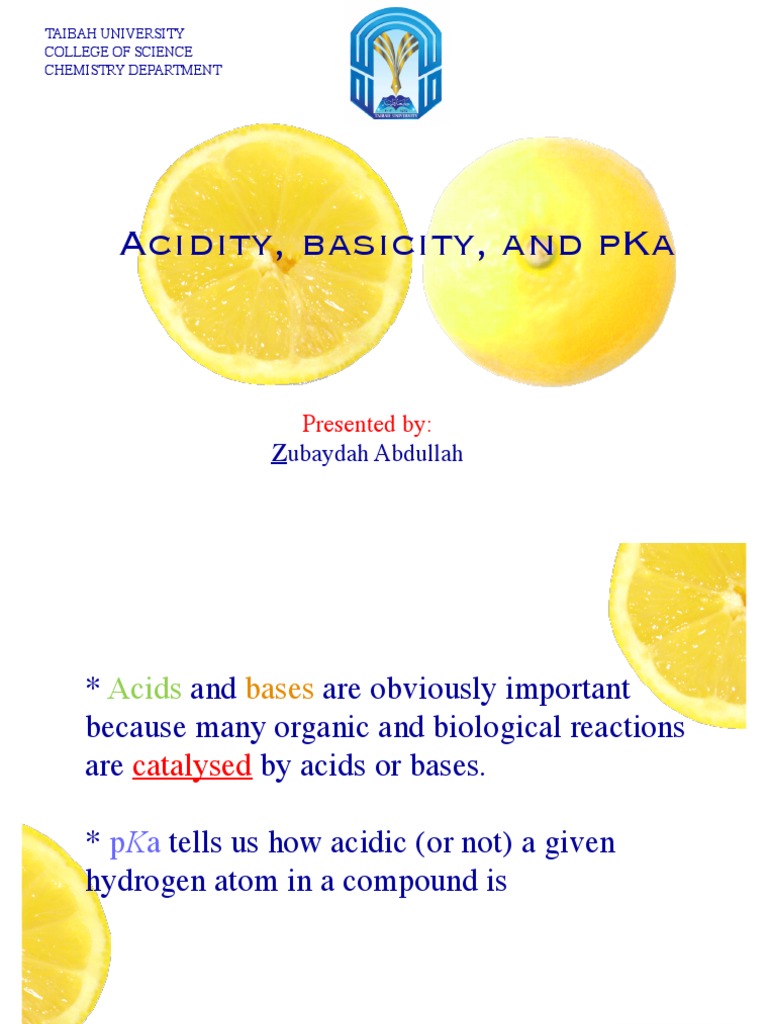 Acidity, Basicity and Pka | PDF | Acid | Acid Dissociation Constant