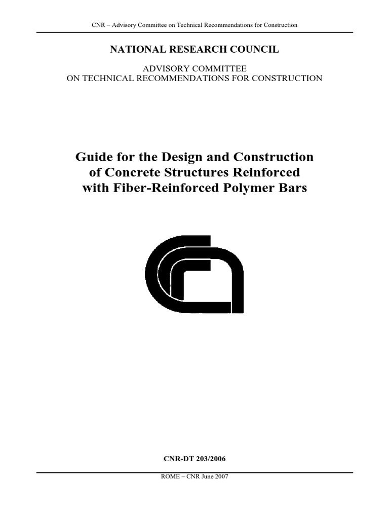 Guide For Design and Construction - FRP Bars | PDF | Fibre Reinforced ...