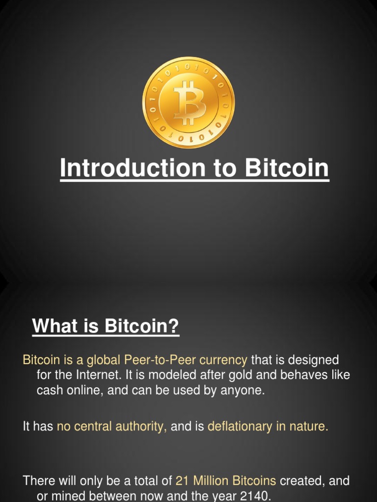 Bitcoin Presentation | Bitcoin | Financial Technology