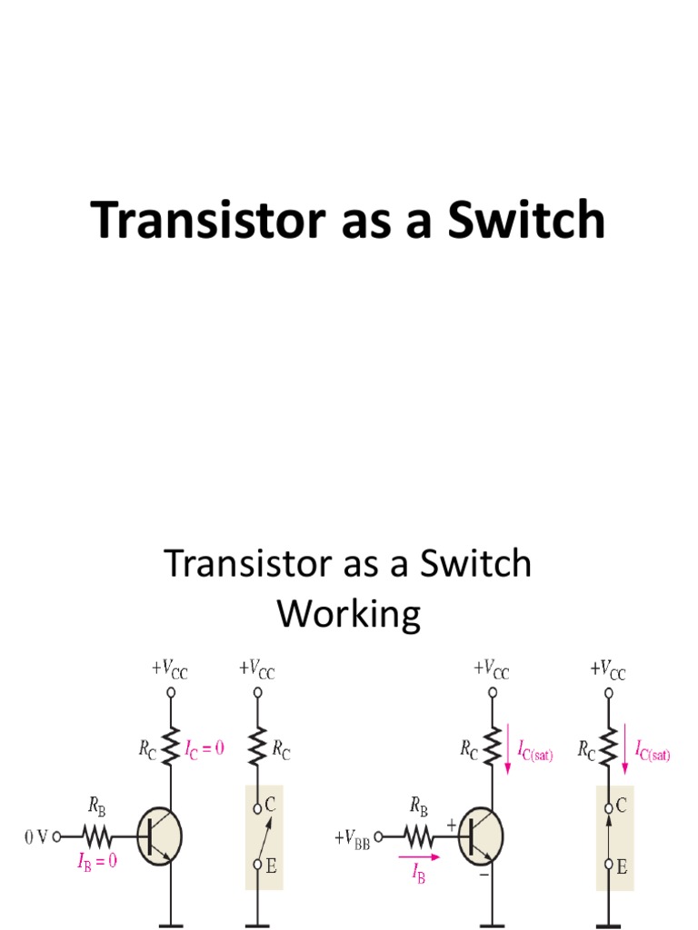 Transistor Switching Mechanism Explained | PDF | Home & Garden ...