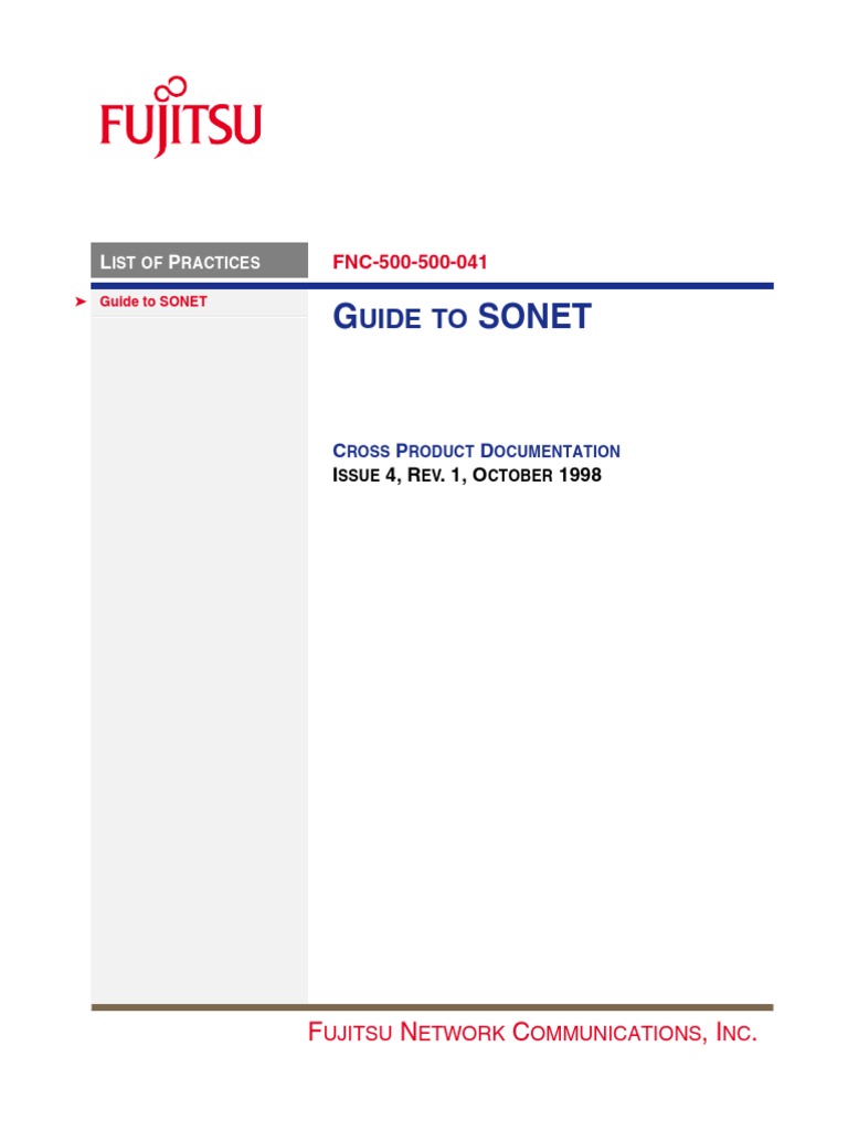 Fujitsu Guide To Sonet | Download Free PDF | Network Architecture ...