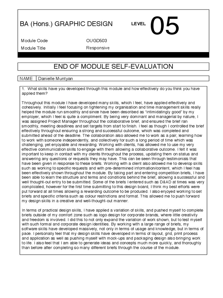 Ba (Hons.) Graphic Design: Module Code OUGD503 Responsive | PDF | Design