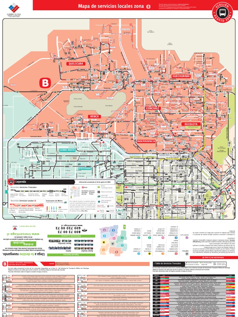Mapa Zona B: Independencia Huechuraba Quilicura Recoleta Conchalí y ...