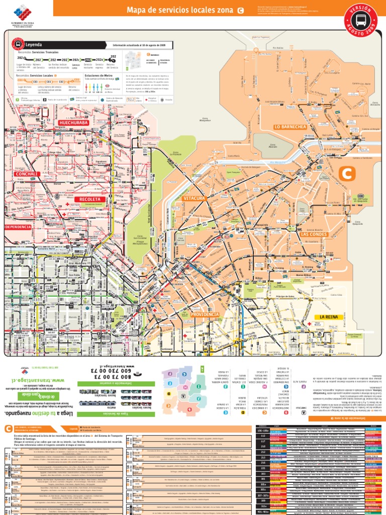 Mapa Zona C: Lo Barnechea Providencia Las Condes y Vitacura | PDF ...