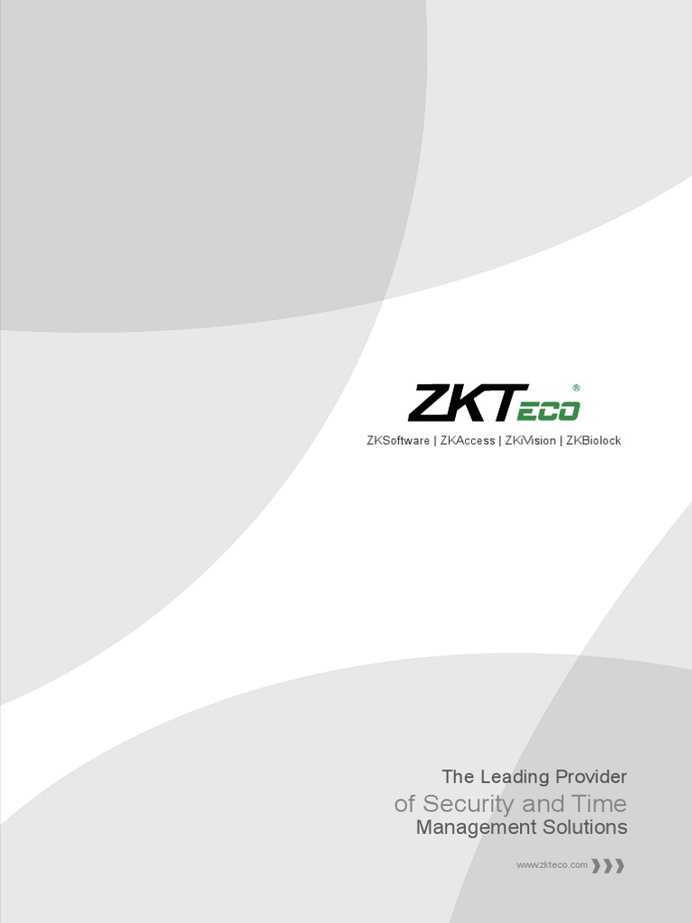 Zkteco Mexico Zksoftware Catalogue2013 | PDF | Access Control ...