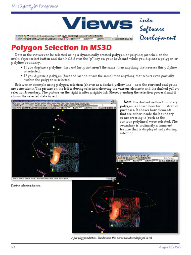 Polygon Selection in MineSight MS3D | PDF