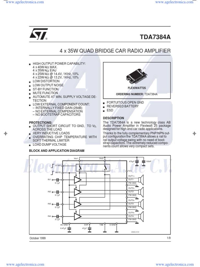 Tda 7384 | PDF | Computer Engineering | Electronic Engineering