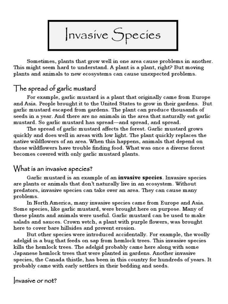 18 Invasive Species | PDF | Invasive Species | Mustard (Condiment)