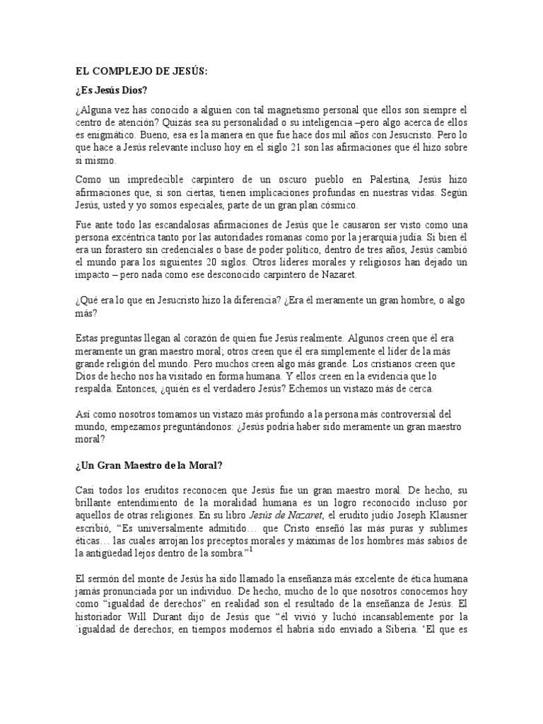 Jesus Complex Espanol | PDF