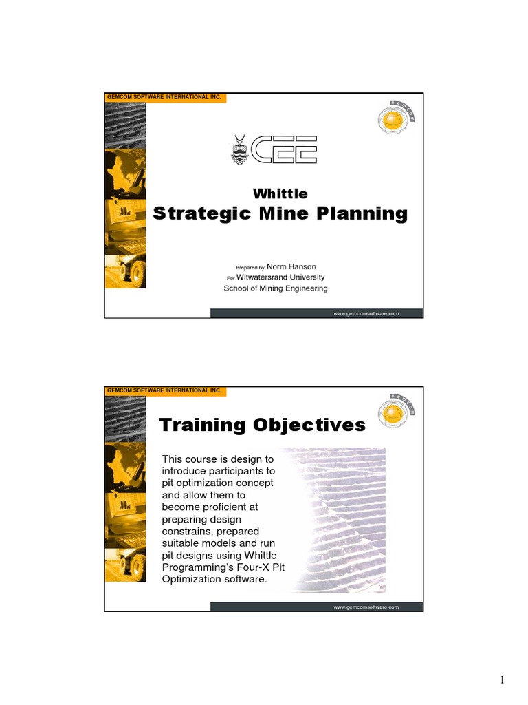 Strategic Mine Planning 1 | PDF | Mining | Ore