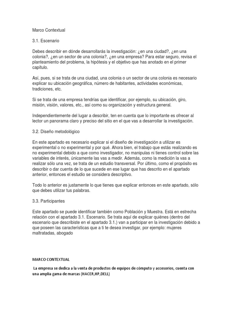 Marco Contextual | PDF