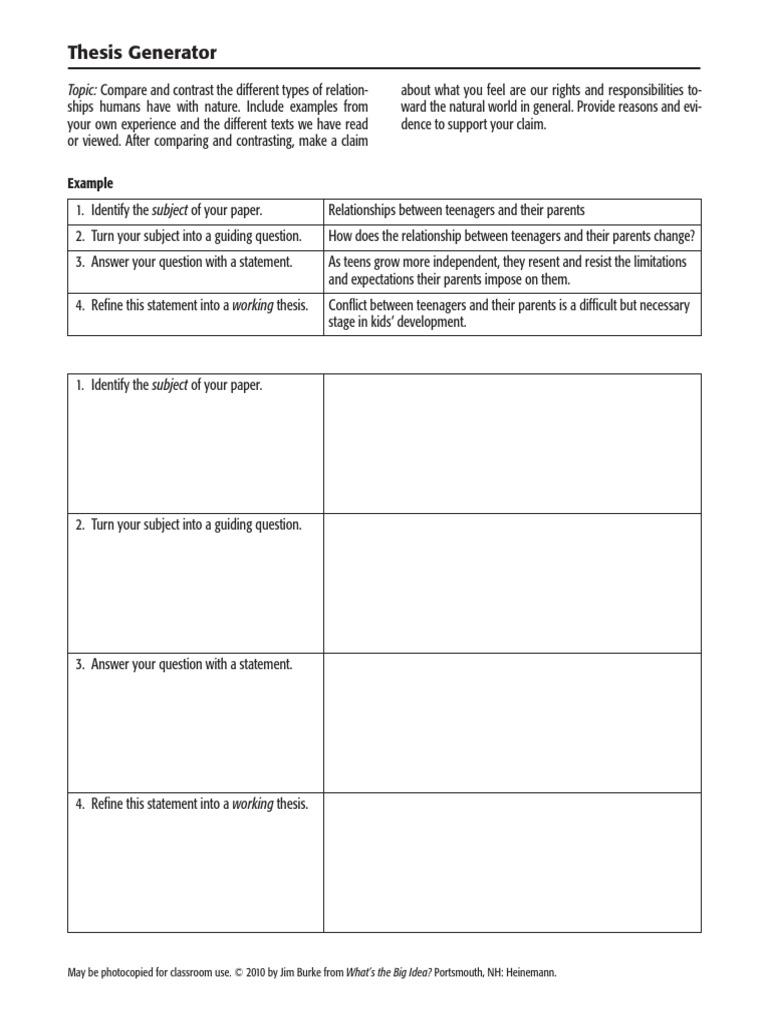 Thesis Generator | PDF