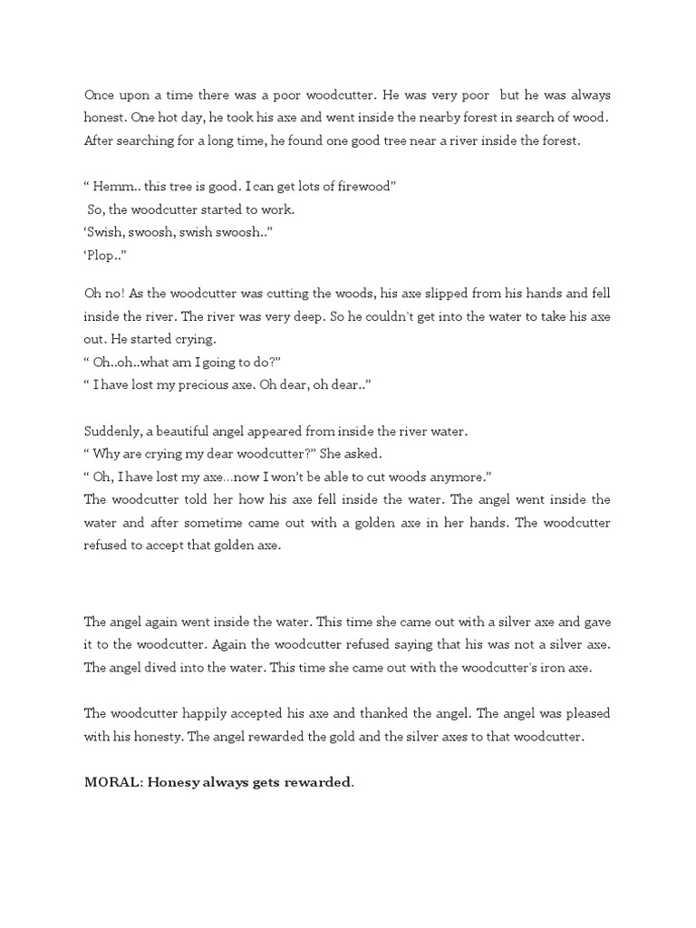 Storytelling Script For Primary School | PDF | Nature