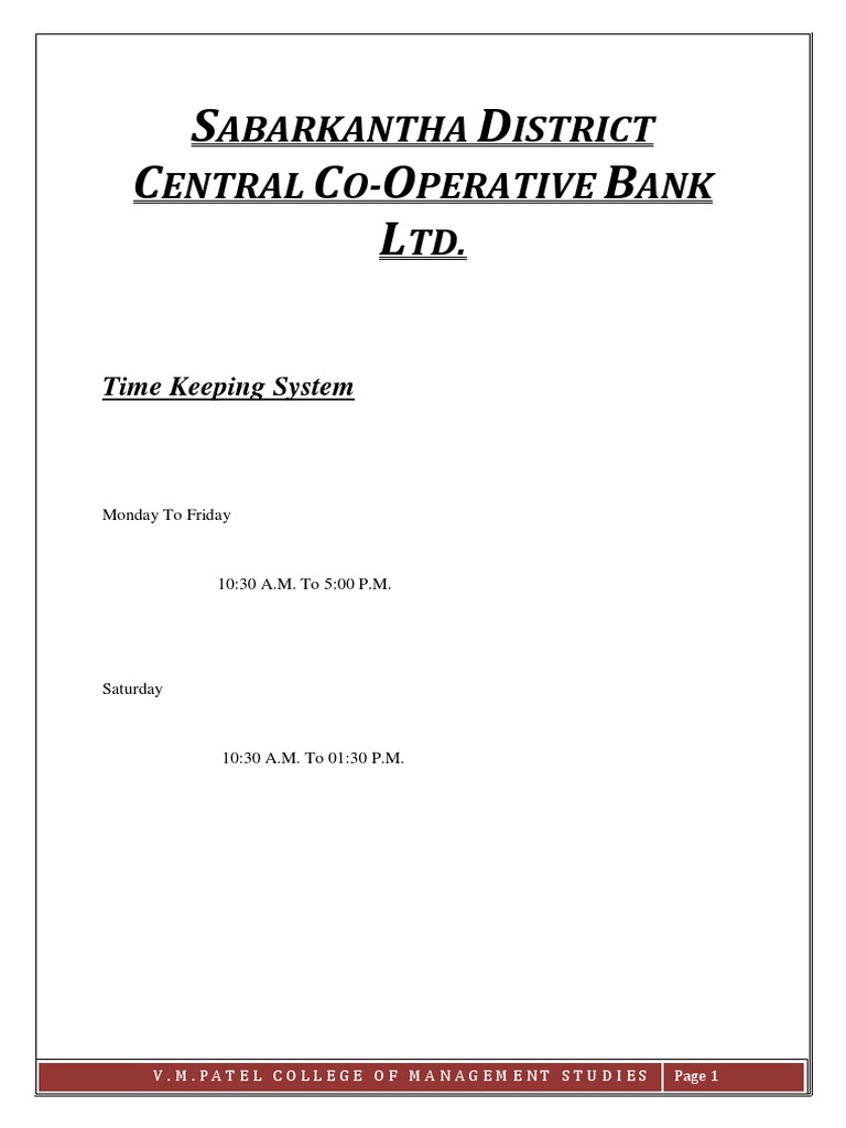 Sabarkantha District Central Co | PDF | Marketing | Reserve Bank Of India