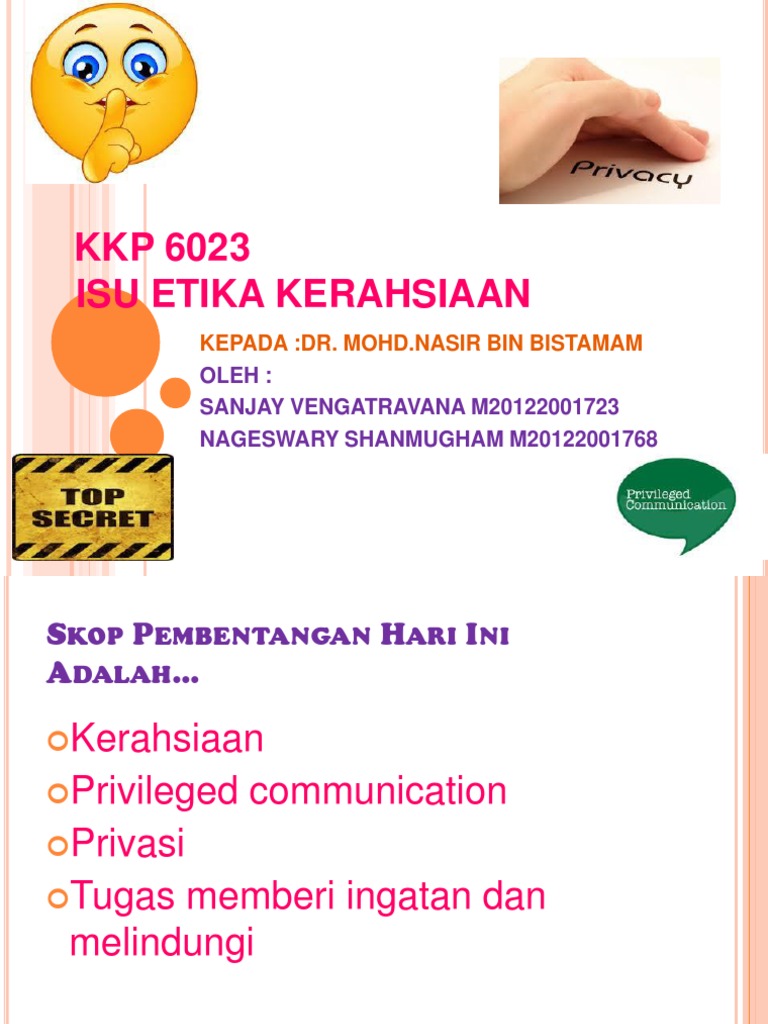 Etika Kerahsiaan | PDF