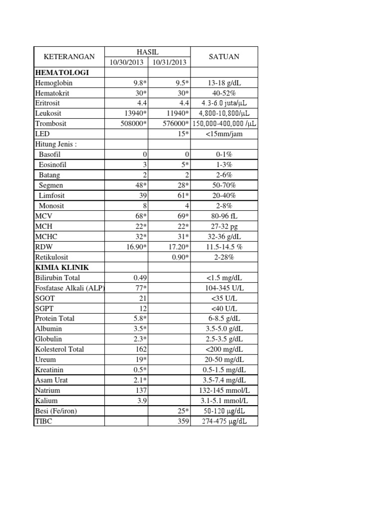 Contoh Hasil Lab | PDF