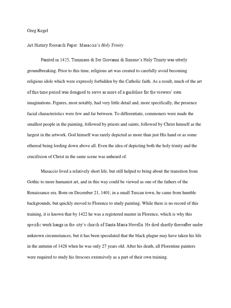 Holy Trinity Paper | PDF | Perspective (Graphical) | God