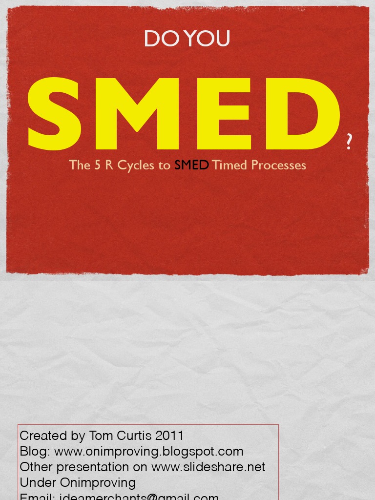 Optimize Processes with SMED 5 R Cycles | PDF | Business | Computers