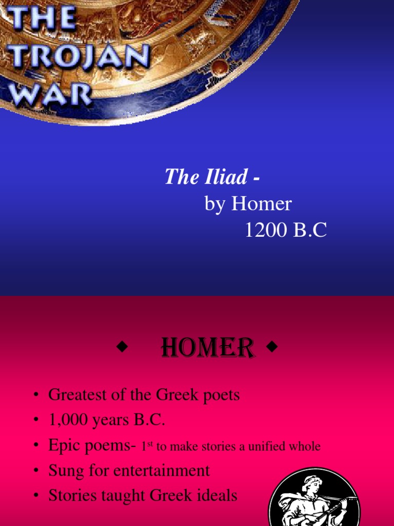 The Iliad - : by Homer 1200 B.C | PDF | Paris (Mythology) | Helen Of Troy