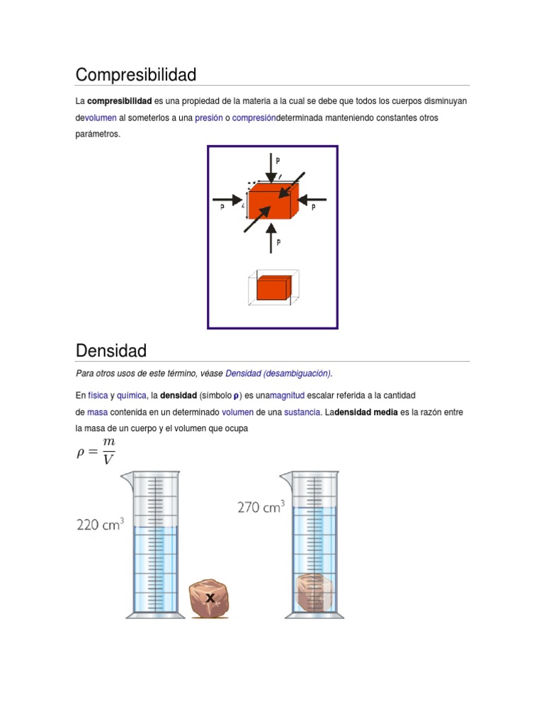 Compresibilidad | Volumen | Densidad | Prueba gratuita de 30 días | Scribd