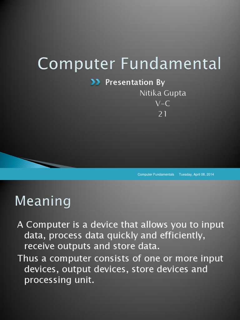Computer Fundamentals | PDF | Computer Data Storage | Computer Hardware