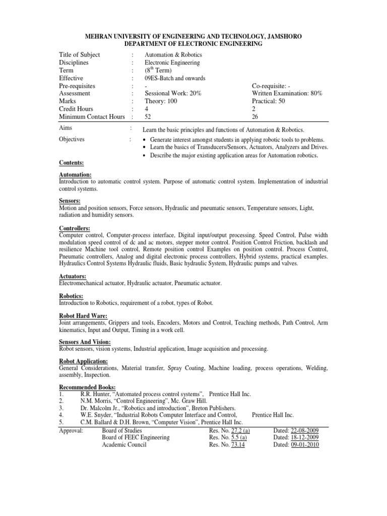 Automation And Robotics Pdf Robotics Automation