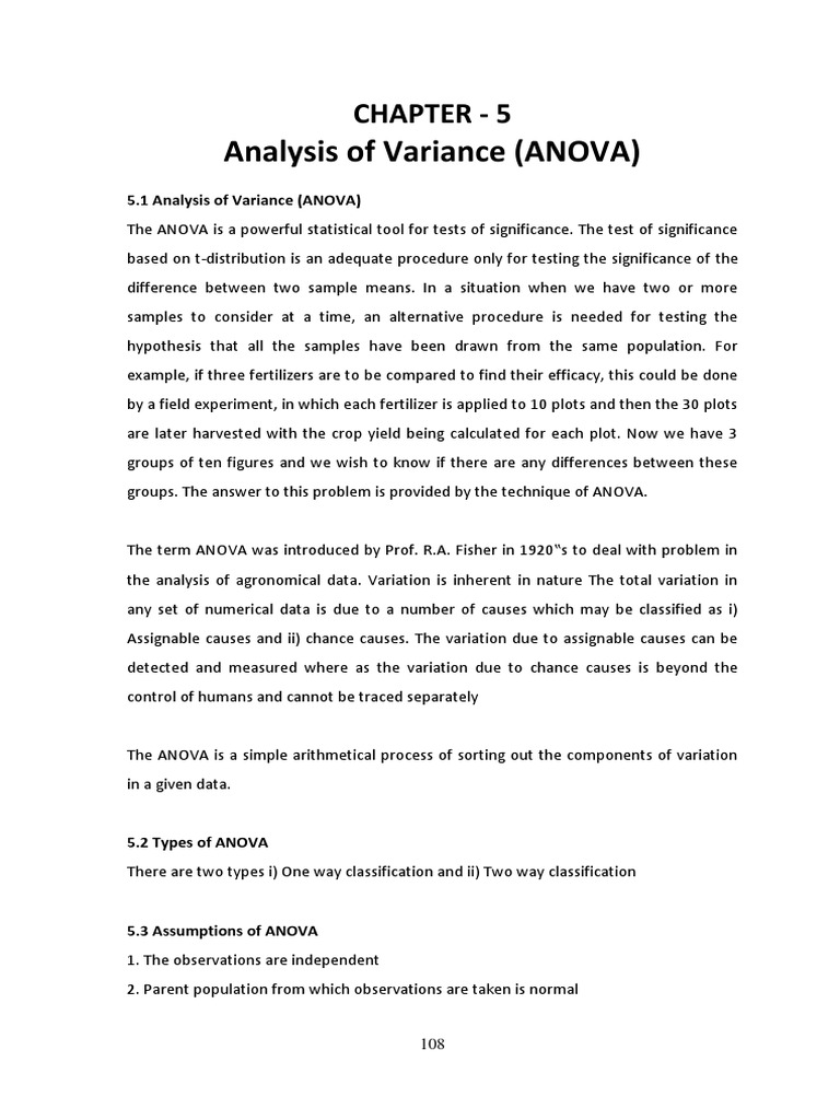 11 BS201 Prob and Stat - Ch5 | PDF | Experiment | Design Of Experiments