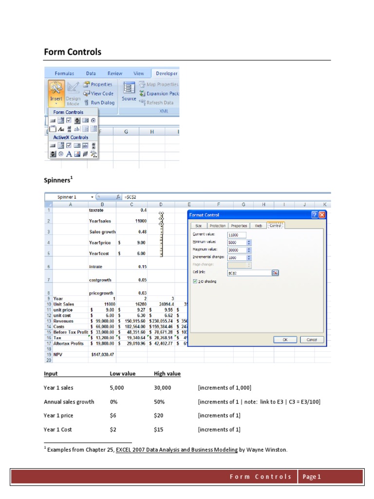 Excel - Form Controls | PDF | Button (Computing) | Microsoft Excel