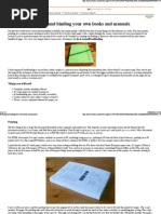 Bookbinding Fundamentals - Basic Parts of A Book With Terminology | PDF