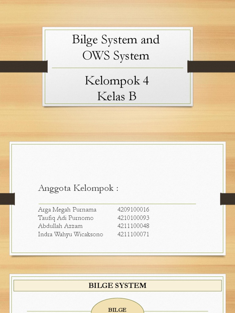 Presentation of Bilge & OWS System | PDF