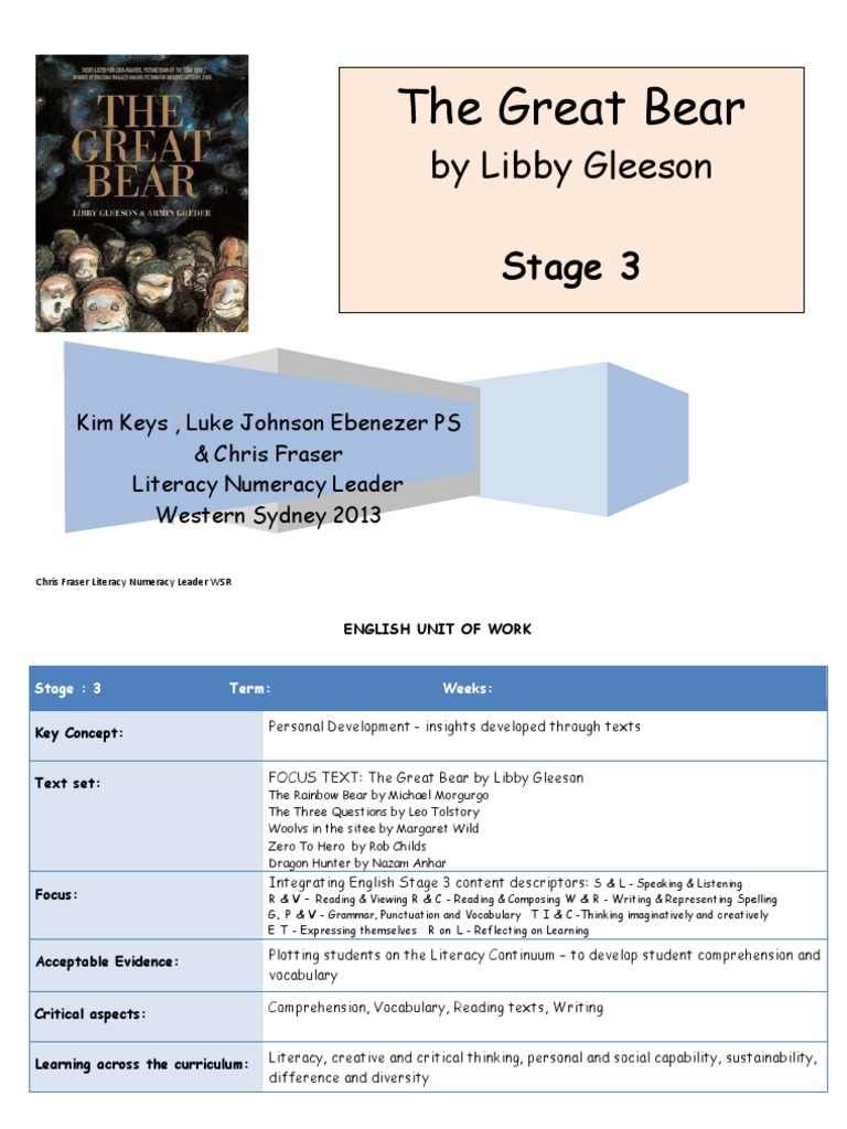 The Great Bear S3 | PDF | Reading Comprehension | Sentence (Linguistics)